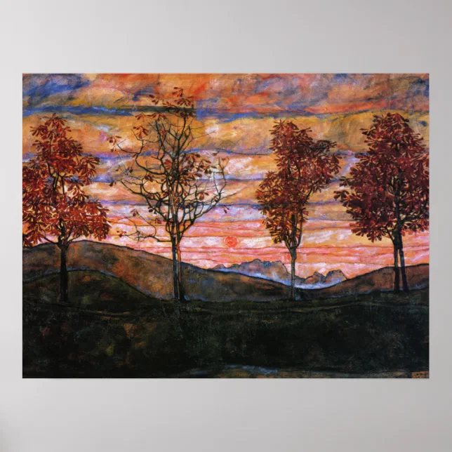 Four Trees Poster | Zazzle