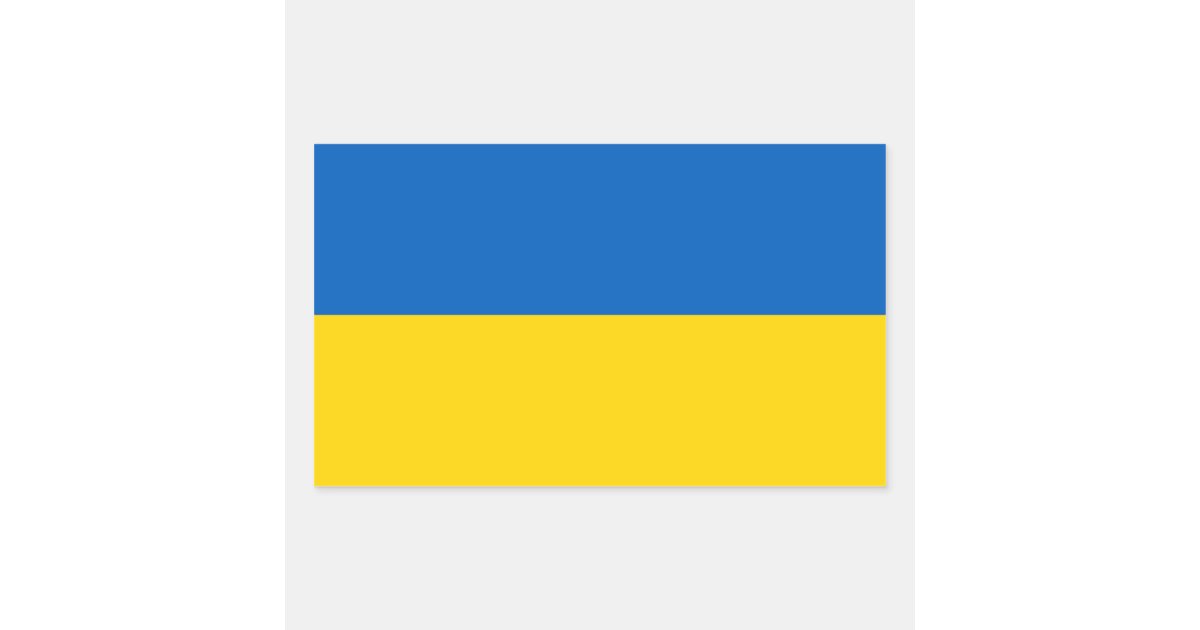 FOUR Ukraine National Flag Rectangular Sticker | Zazzle