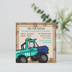 Four Wheel Fun/ Birthday Invitation | Zazzle