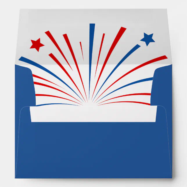 Fourth 4th of July Independence Day party envelope | Zazzle