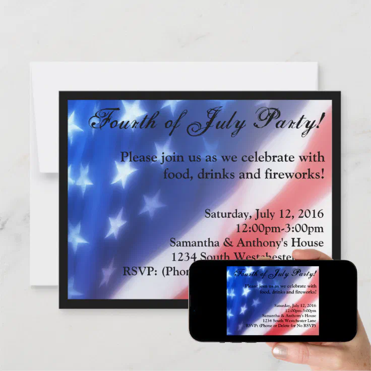 Fourth of July Celebration Invitation | Zazzle