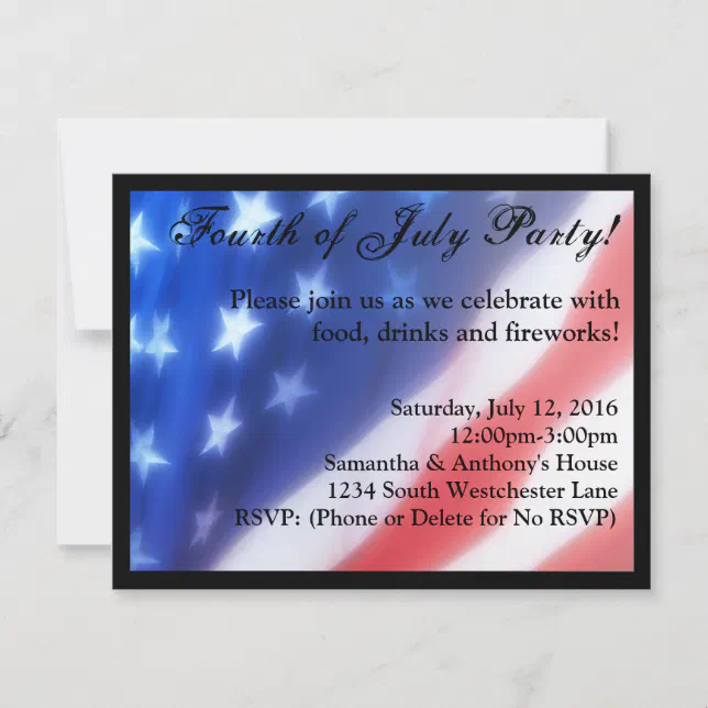 Fourth of July Celebration Invitation | Zazzle