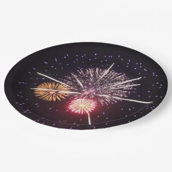 Fourth of July Fireworks Paper Plates | Zazzle