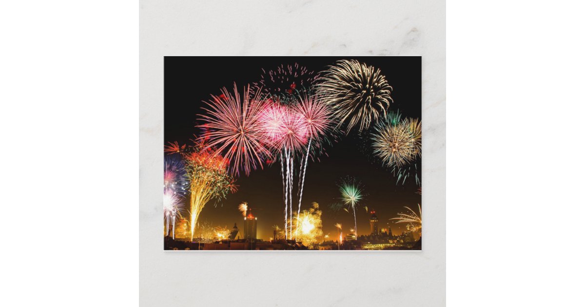 Fourth of July Fireworks Postcard | Zazzle