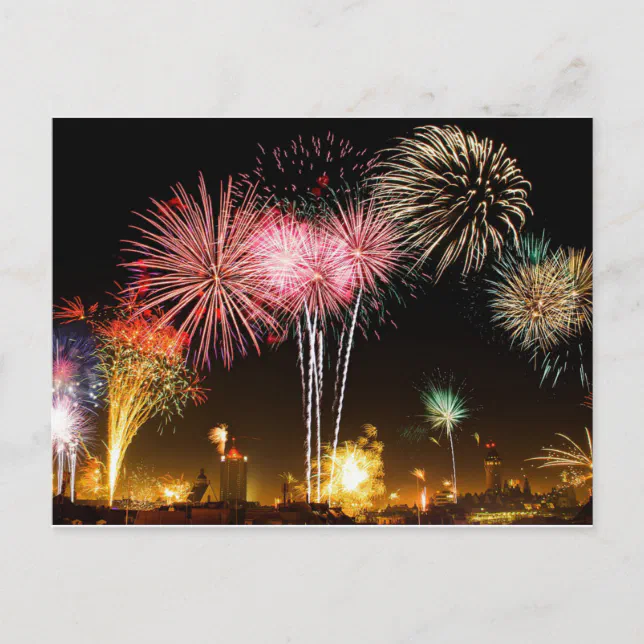 Fourth of July Fireworks Postcard | Zazzle