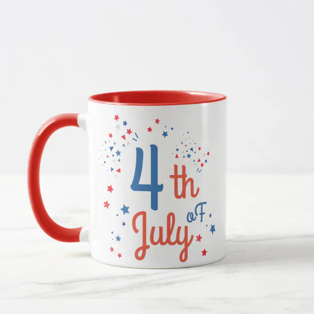 Fourth of July July 4th Mug Customized name Mug | Zazzle