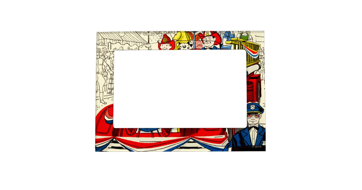 Fourth of July Parade Magnetic Frame | Zazzle