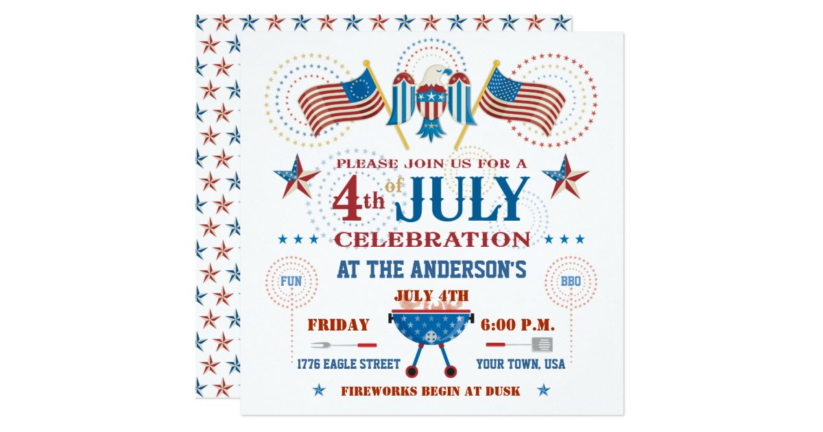 Fourth of July Party Invitation | Zazzle.com
