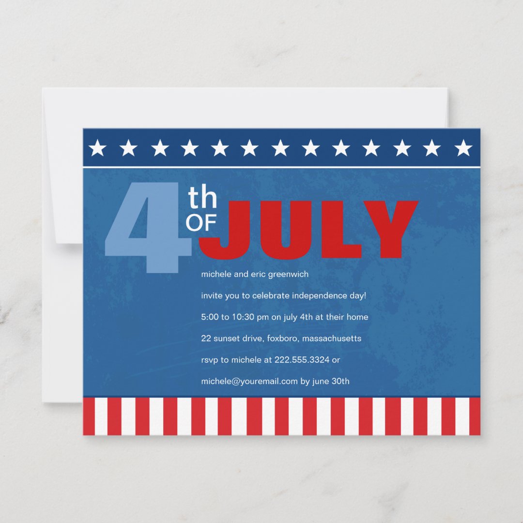 Fourth of July Party Invitation | Zazzle