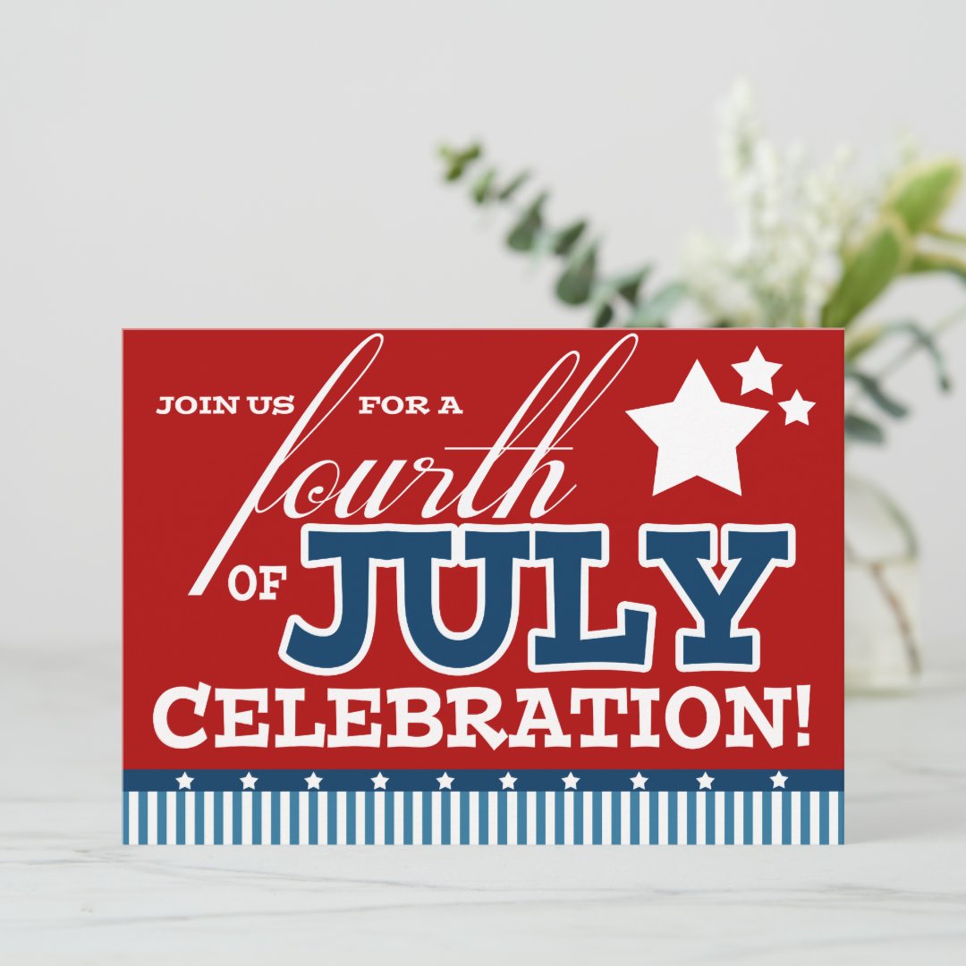 Fourth of July Party Invitations | Zazzle