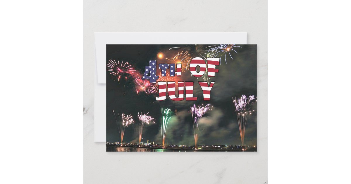 Fourth of July Spectacular Fireworks Card | Zazzle