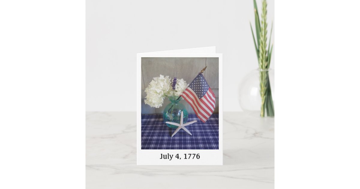 Fourth of July Spirit 1776 Card | Zazzle