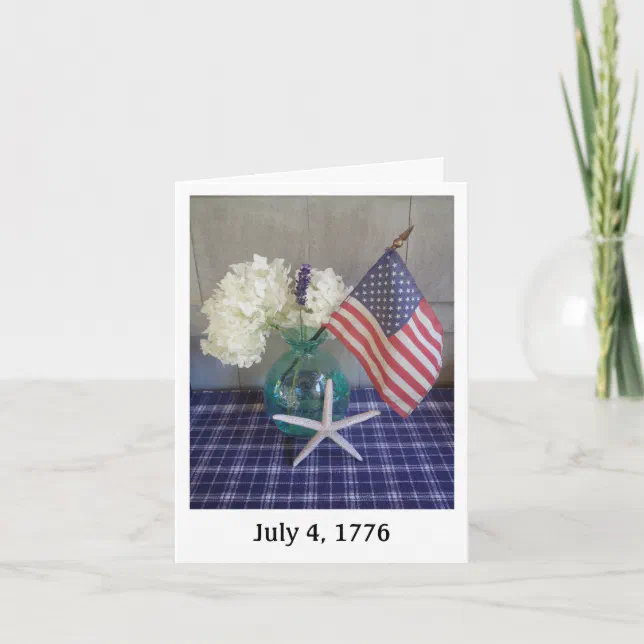 Fourth of July Spirit 1776 Card | Zazzle