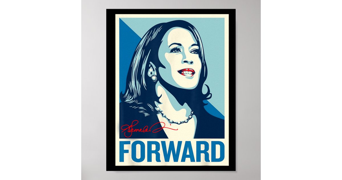 Foward Kamala Portrait Poster | Zazzle