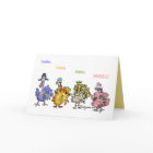 Fowl Language Happy Thanksgiving Turkeys Holiday Card | Zazzle