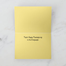 Fowl Language Happy Thanksgiving Turkeys Holiday Card | Zazzle