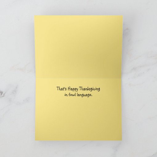 Fowl Language Happy Thanksgiving Turkeys Holiday Card | Zazzle