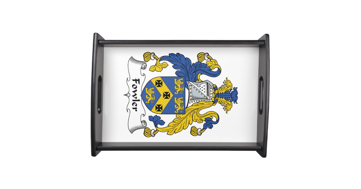 Fowler Family Crest Serving Tray | Zazzle