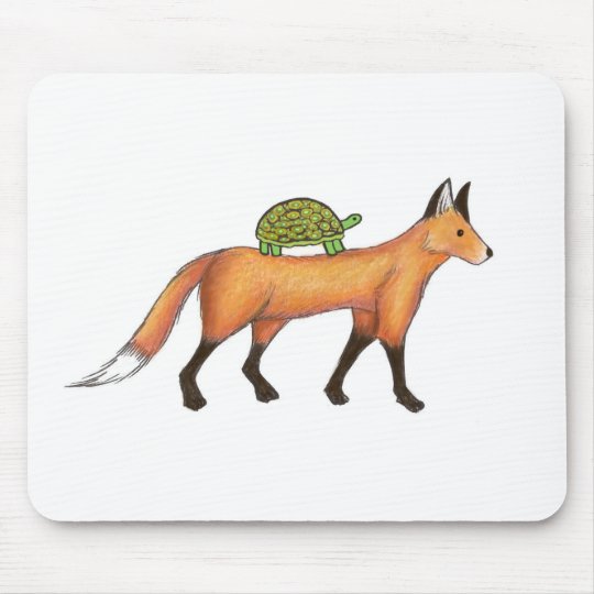 Fox and Turtle Mousepad | Zazzle.com