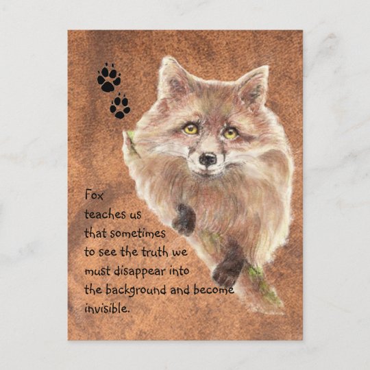 Fox, Animal Totem, Spirit Guide, Symbol Postcard | Zazzle.com