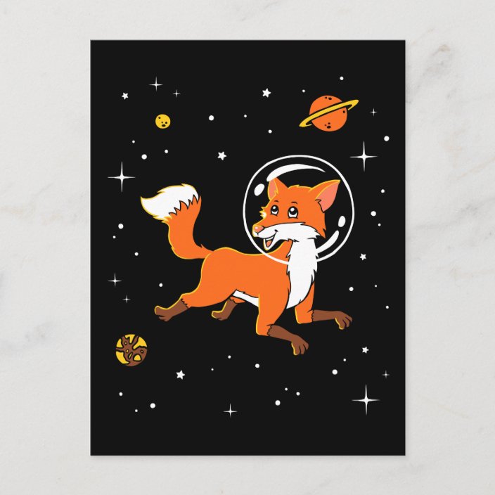 Fox Animals In Space Postcard | Zazzle.com