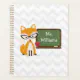 Fox At Chalkboard Chevron Personalized Teacher Planner | Zazzle