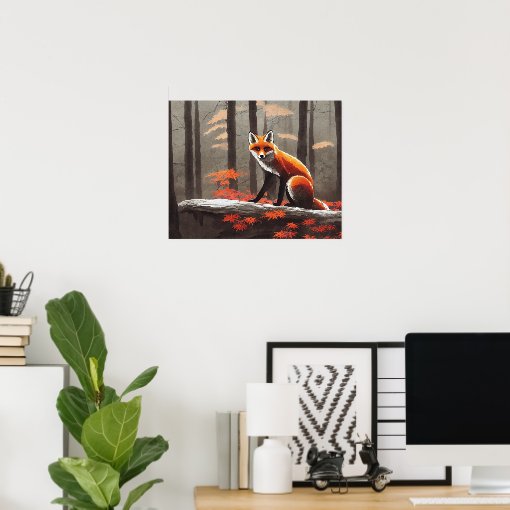 Fox at Dusk Poster | Zazzle