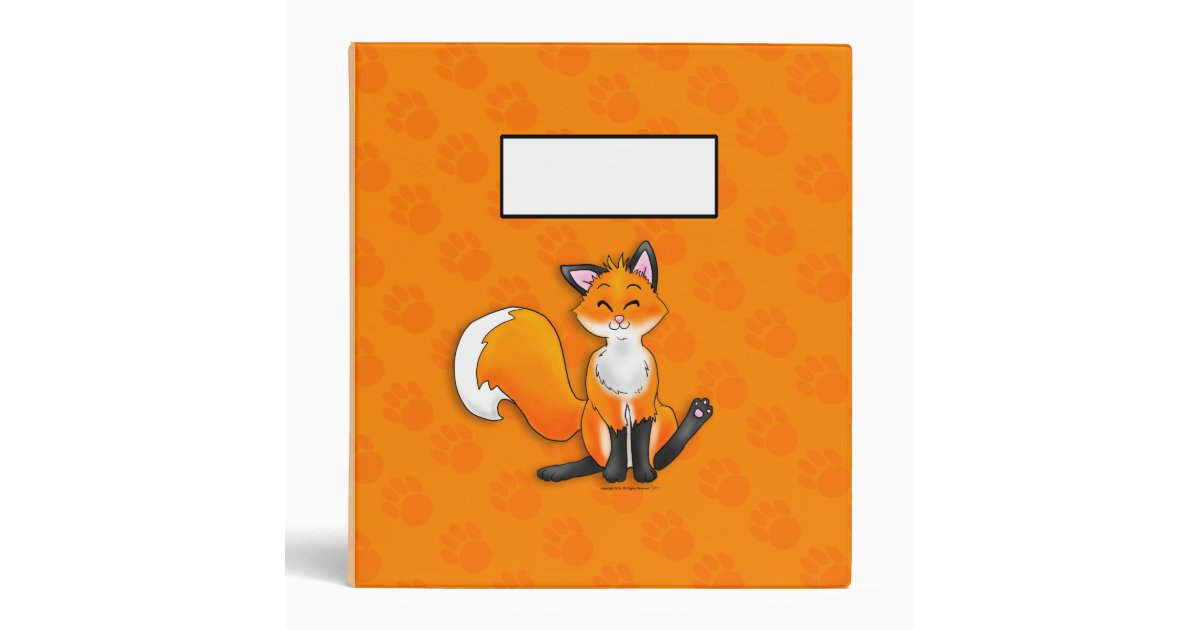 Fox binder 1 inch | Zazzle