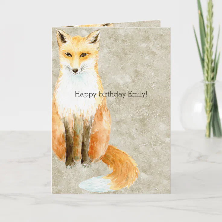 Fox Birthday Card | Zazzle