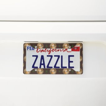 Fox Circles License Plate Frame | Zazzle