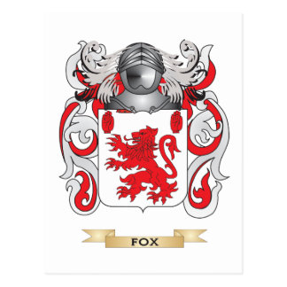 Fox Family Crest Postcards & Postcard Template Designs