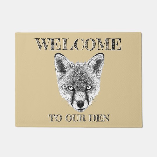 Fox Doormat 'Welcome To Our Den' Custom Doormat | Zazzle.com