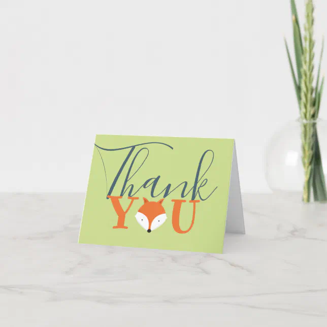 Fox Face Thank You Card | Zazzle