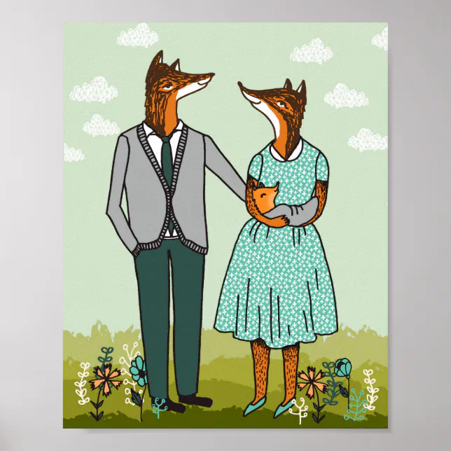 Fox Family Art Print | Zazzle