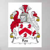 Fox Family Crest Poster | Zazzle