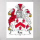 Fox Family Crest Poster | Zazzle
