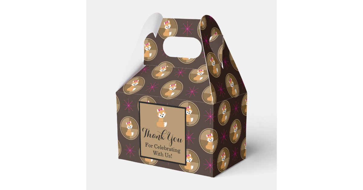 Fox Favor Boxes | Zazzle