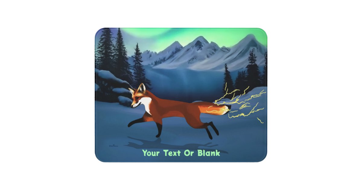 Fox Fire - Northern Lights Door Sign | Zazzle