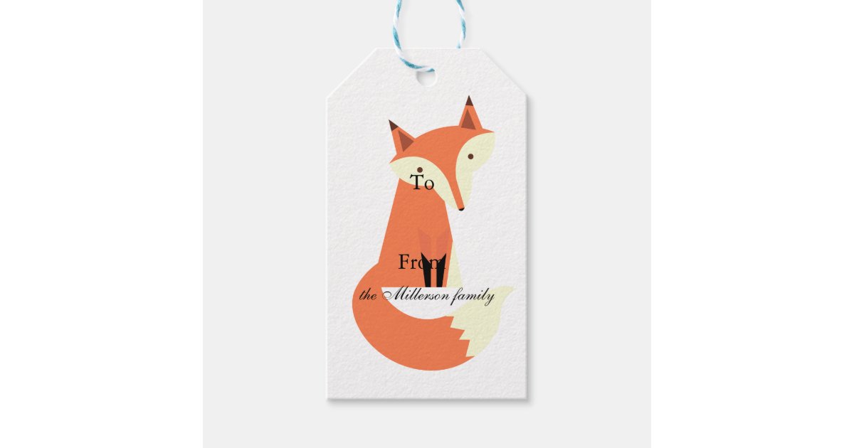 Fox Gift Tags | Zazzle