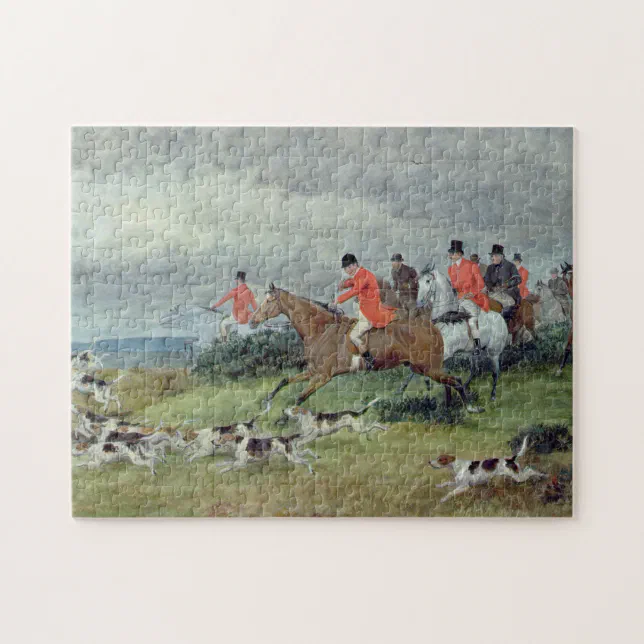 Fox Hunting in Surrey, 19th century Jigsaw Puzzle | Zazzle