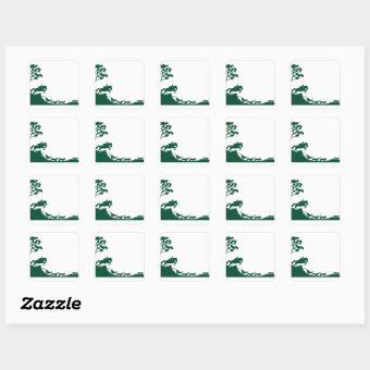 Fox Hunting Silhouette Square Sticker | Zazzle