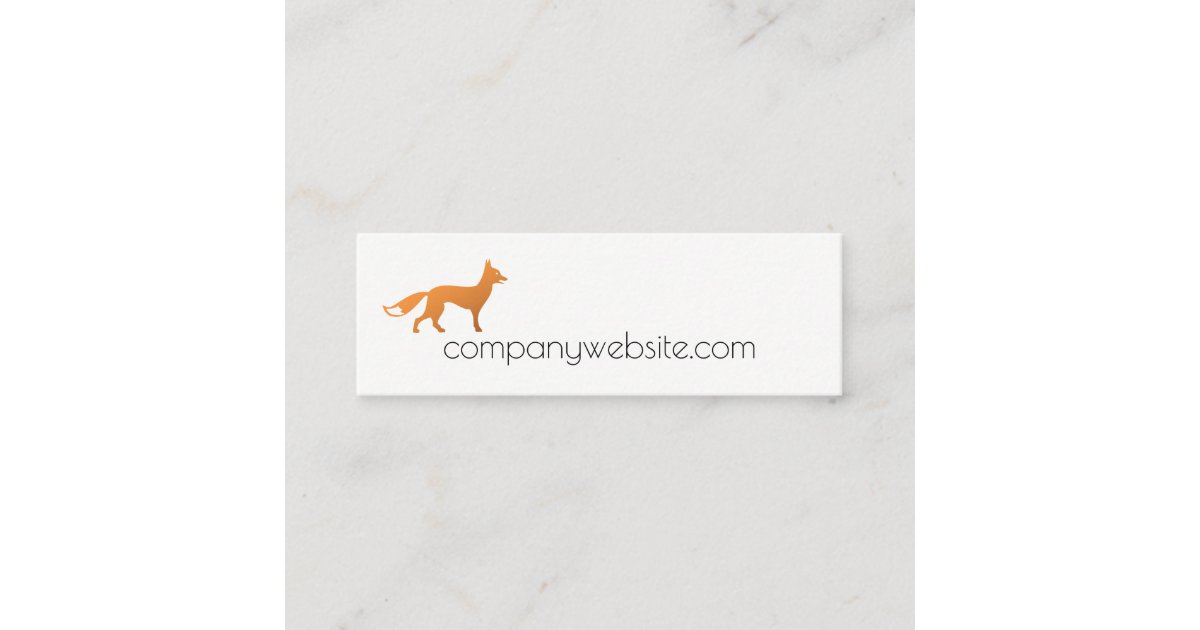 Fox Icon Mini Business Card | Zazzle