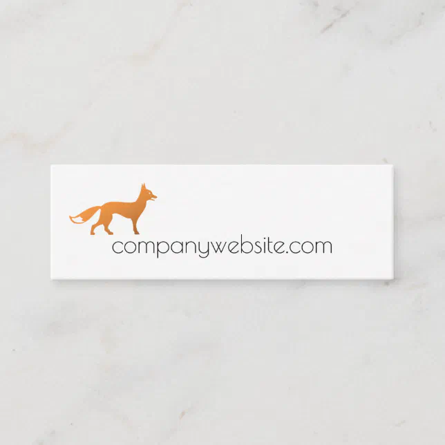 Fox Icon Mini Business Card | Zazzle