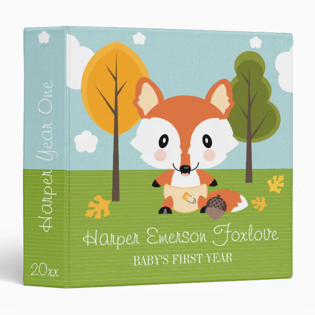 FOX IN DIAPERS BABY PHOTO ALBUM BINDER | Zazzle