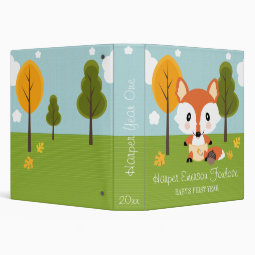 FOX IN DIAPERS BABY PHOTO ALBUM BINDER | Zazzle