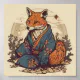 Fox in japanese style poster | Zazzle
