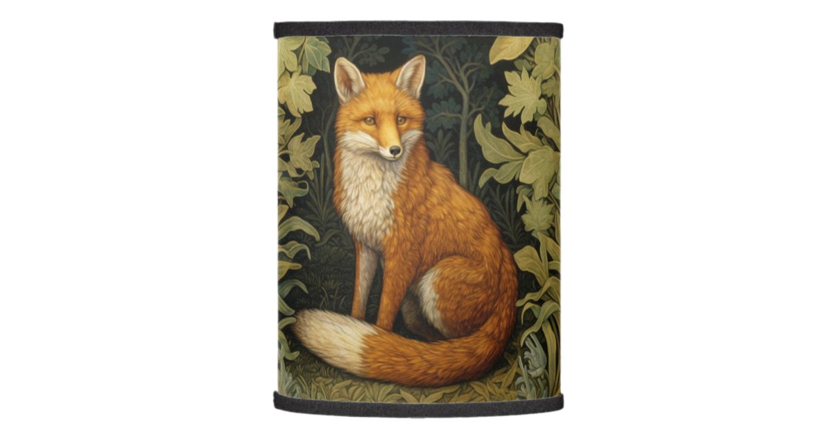 Fox in the forest, Art nouveau style Lamp Shade | Zazzle
