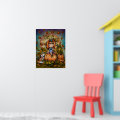 Fox in the Pumpkin Patch Cute Autumn Art Poster | Zazzle