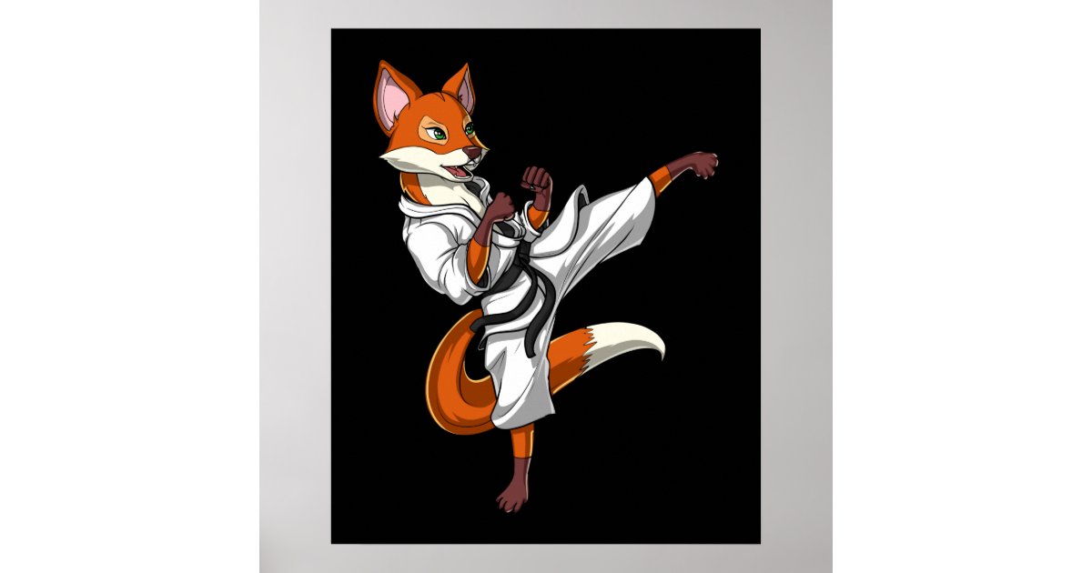 Fox Karate Poster | Zazzle