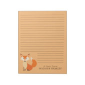 Fox Kid's Cute Woodland Animal Stationary Notepad | Zazzle